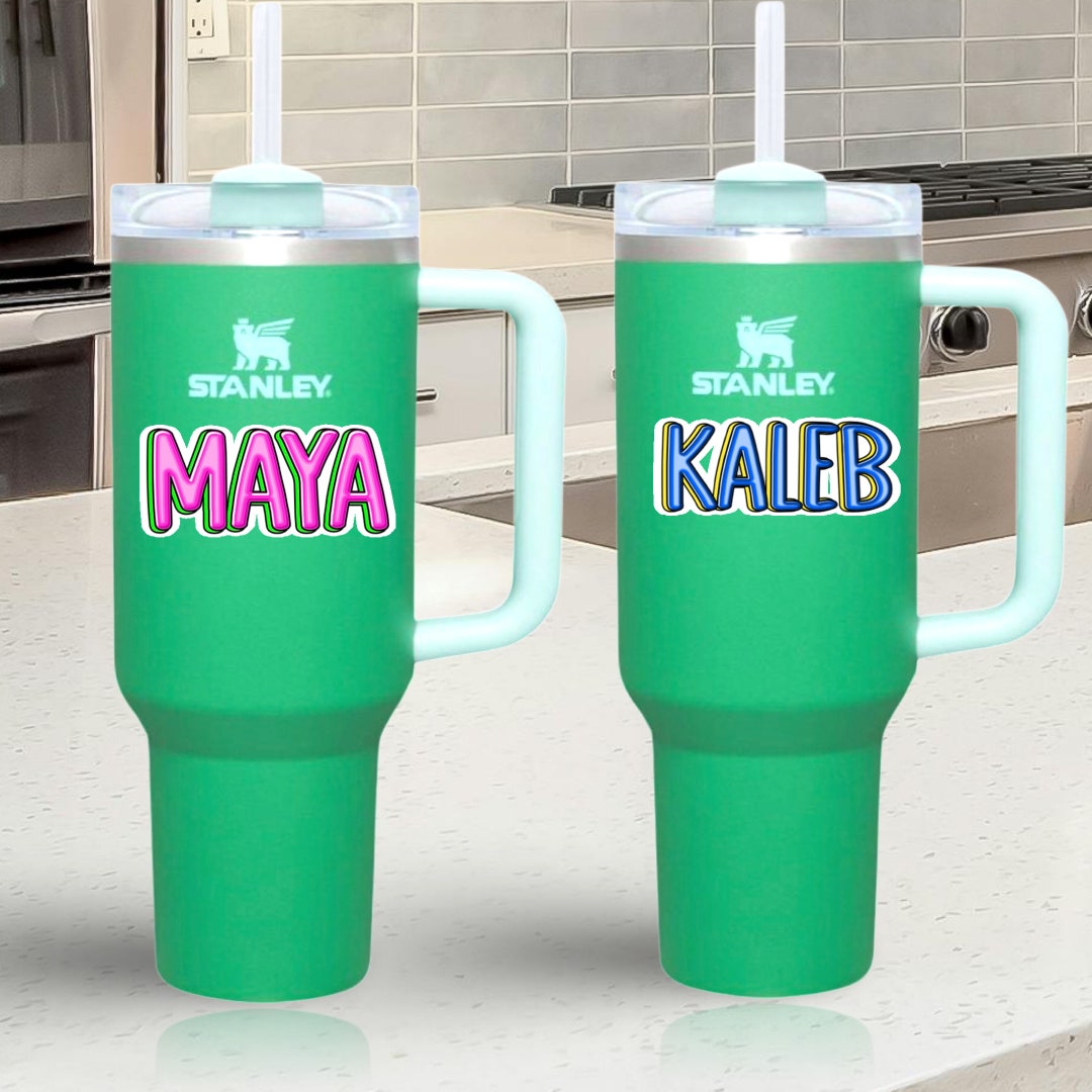 Personalized Name Stickers: Waterproof Vinyl Decals for Water Bottles ...