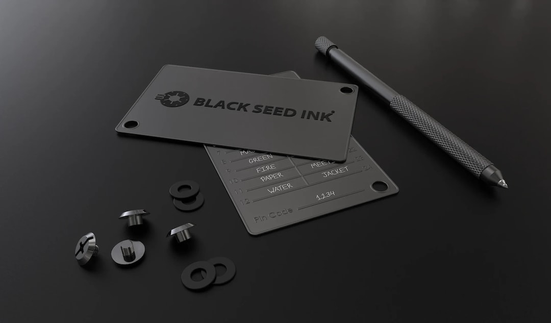 Black Seed Ink | Cryptocurrency Steel Seed Wallet Storage | Bitcoin ...
