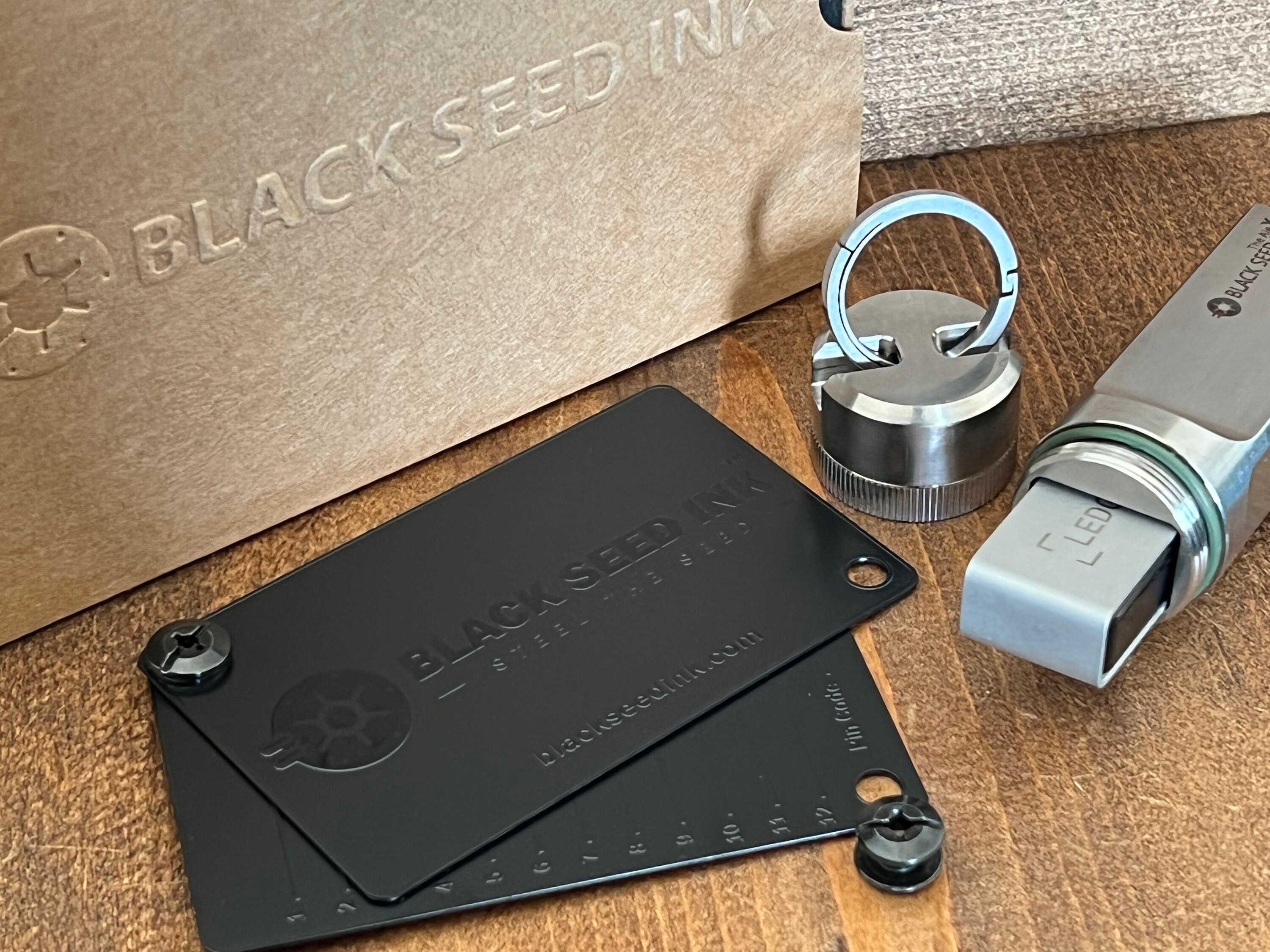 Black Seed Ink Cryptocurrency Steel Seed Wallet Storage - Etsy