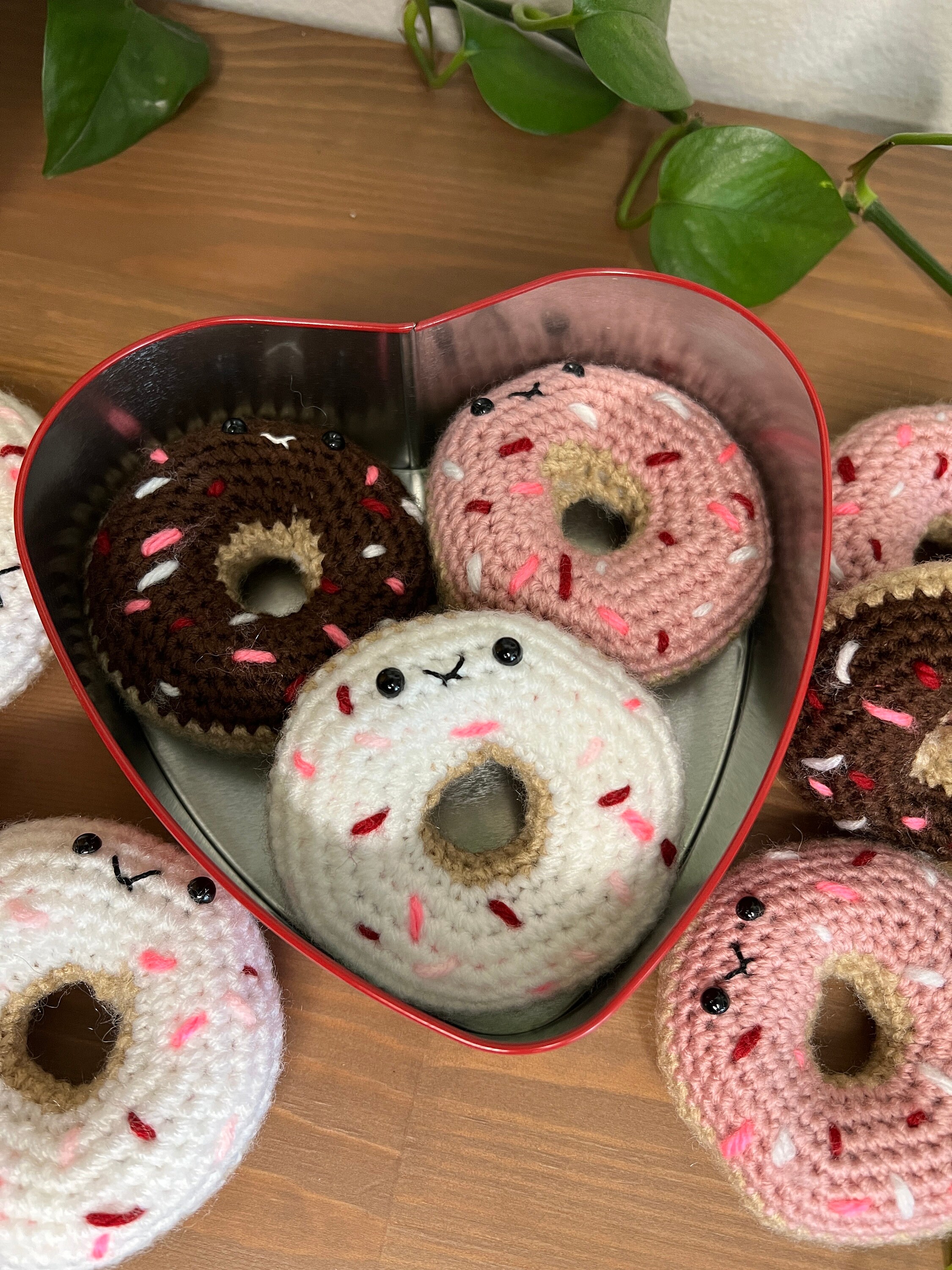 Frosted Donuts | Crochet Donuts | Crochet Valentine’s Donuts | Doughnut ...