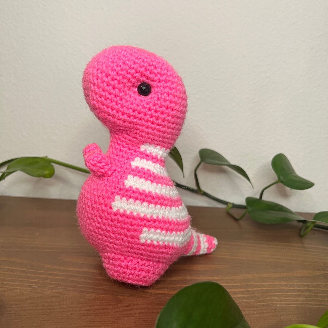Timothy the T-rex | Blue Stripes T-rex | Barbie Pink Dino | Amigurumi ...
