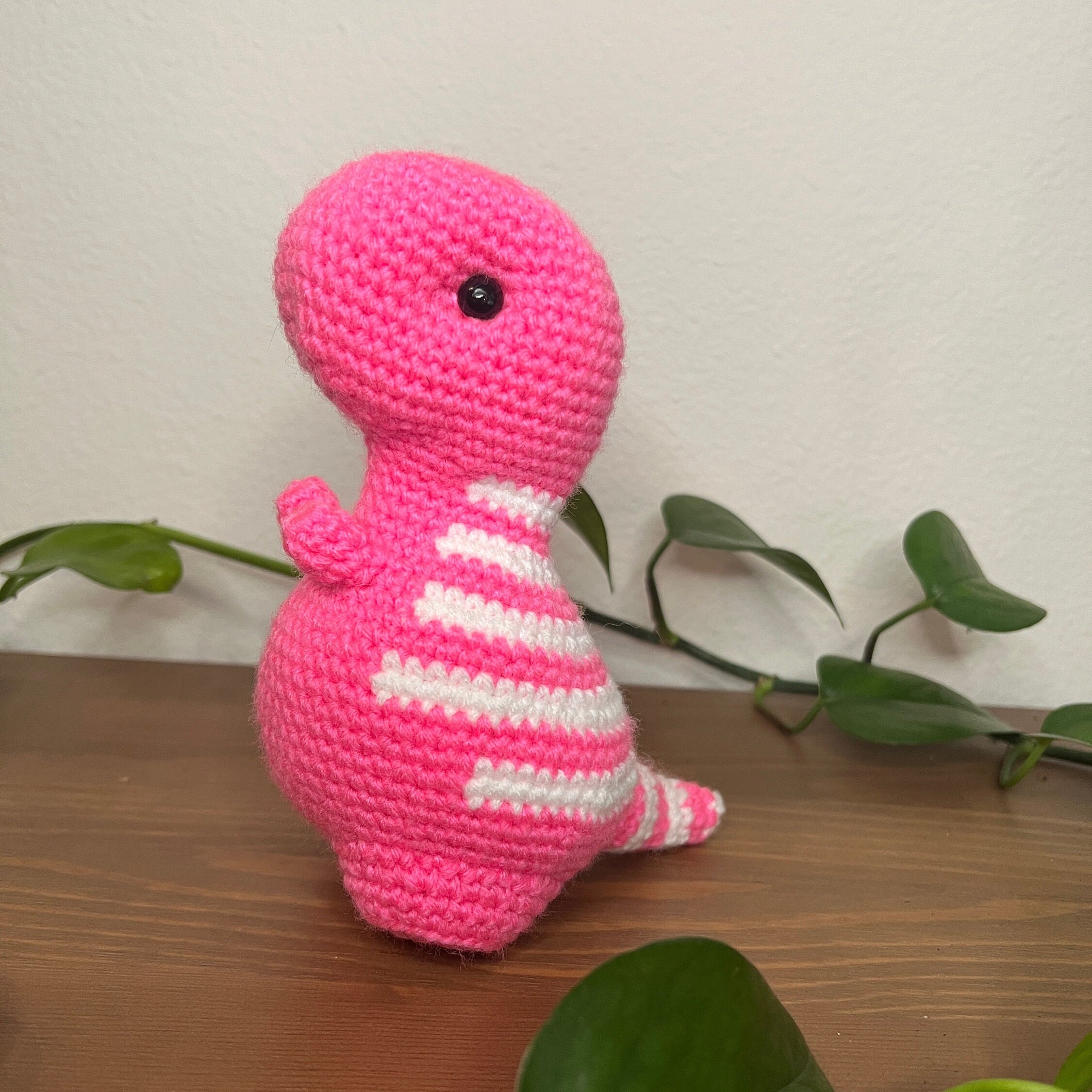 Timothy the T-rex | Blue Stripes T-rex | Barbie Pink Dino | Amigurumi ...