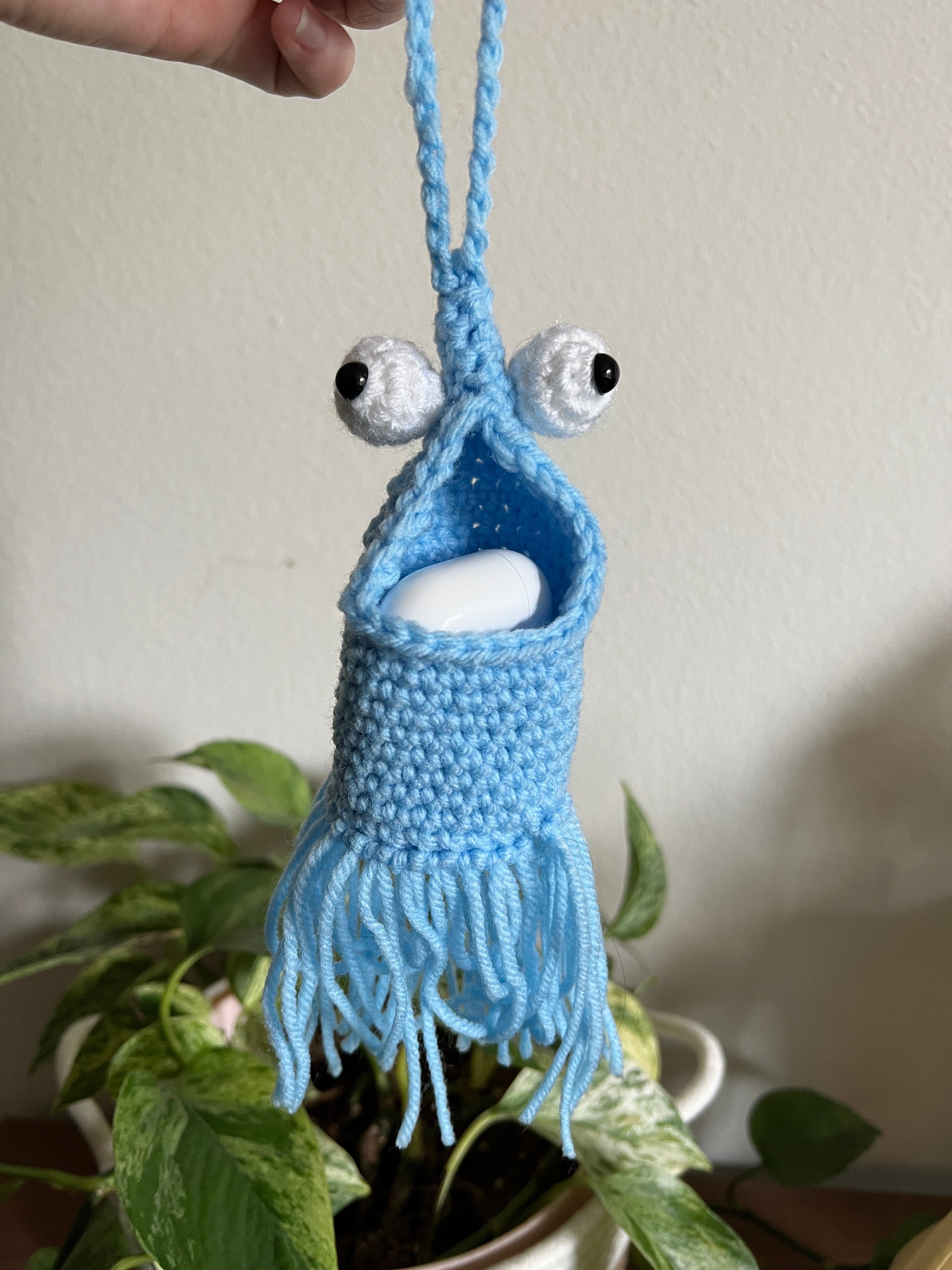 Crochet Alien Hanger | Crochet Alien Plant Hanger | Martian Hanger ...