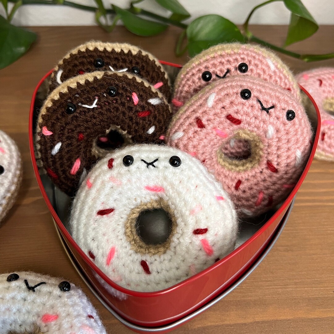 Frosted Donuts Crochet Donuts Crochet Valentines Donuts Doughnut ...