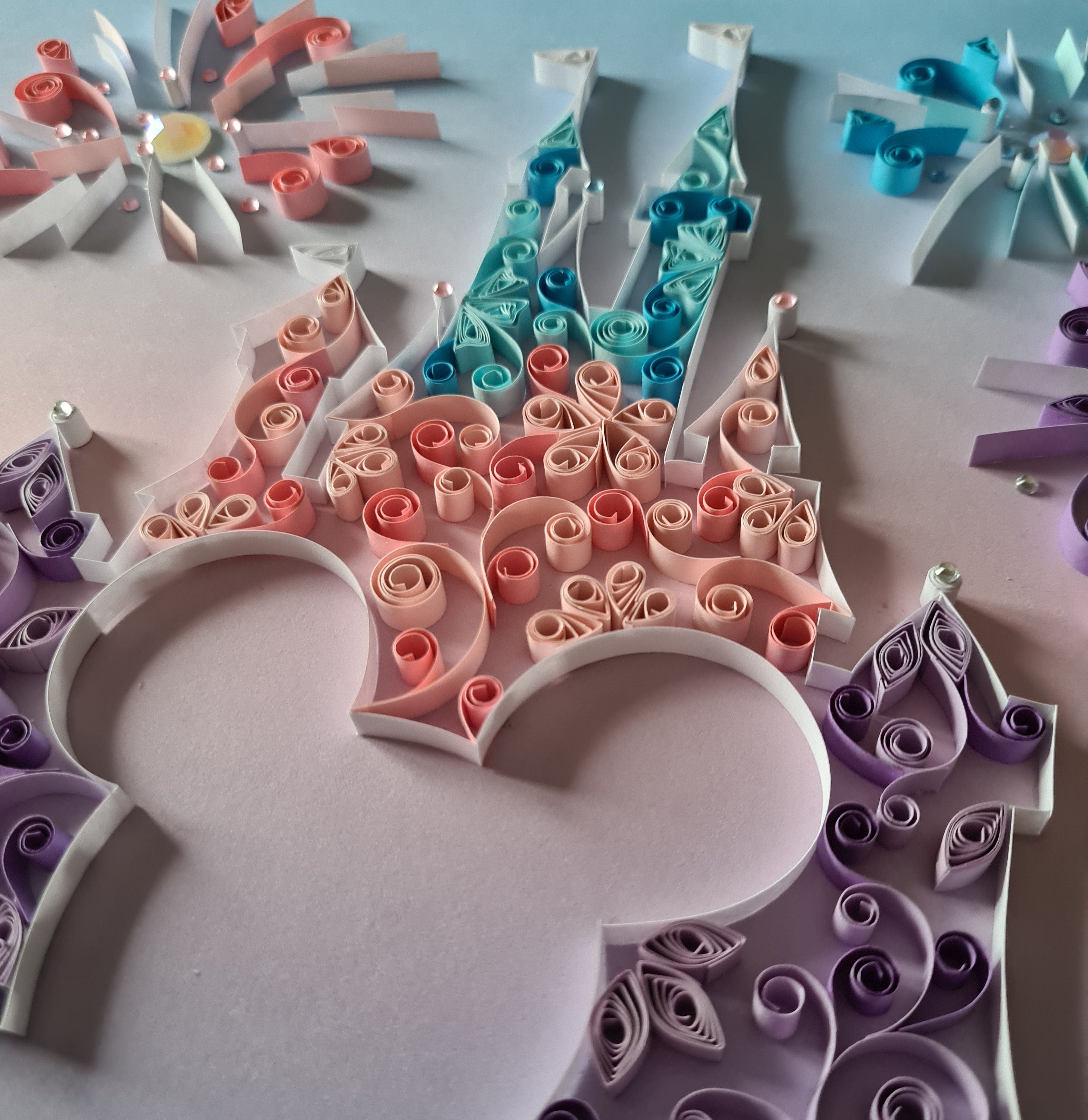 Magical Castle Paper Quilled Art Disney Inspired Gift Framed - Etsy UK