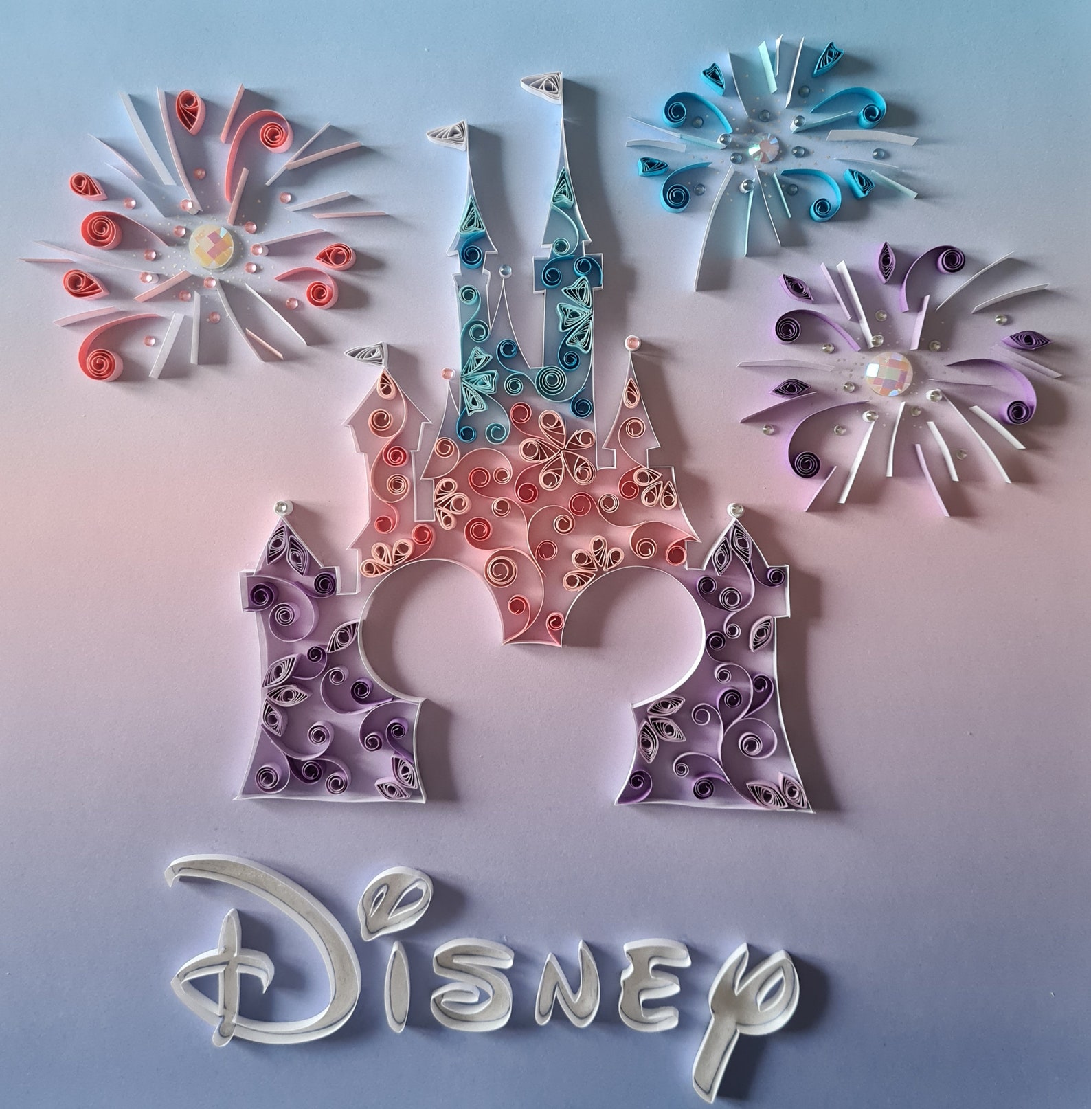 Magical Castle Paper Quilled Art Disney Inspired Gift Framed - Etsy UK