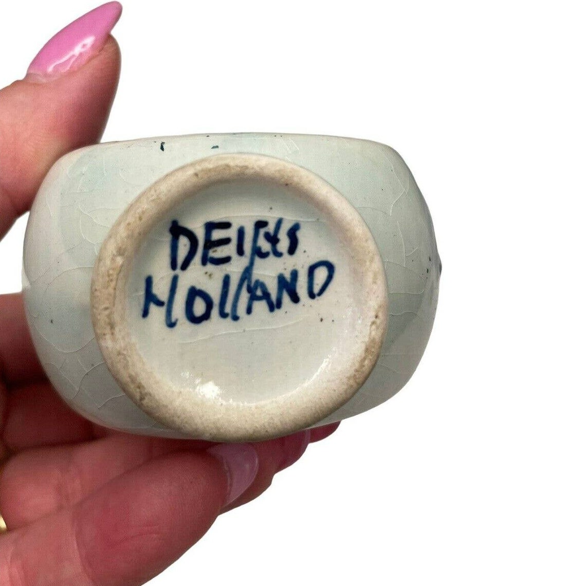 Delft Vintage Blue Holland Dutch Figurines Antique Trinket Box Girls ...