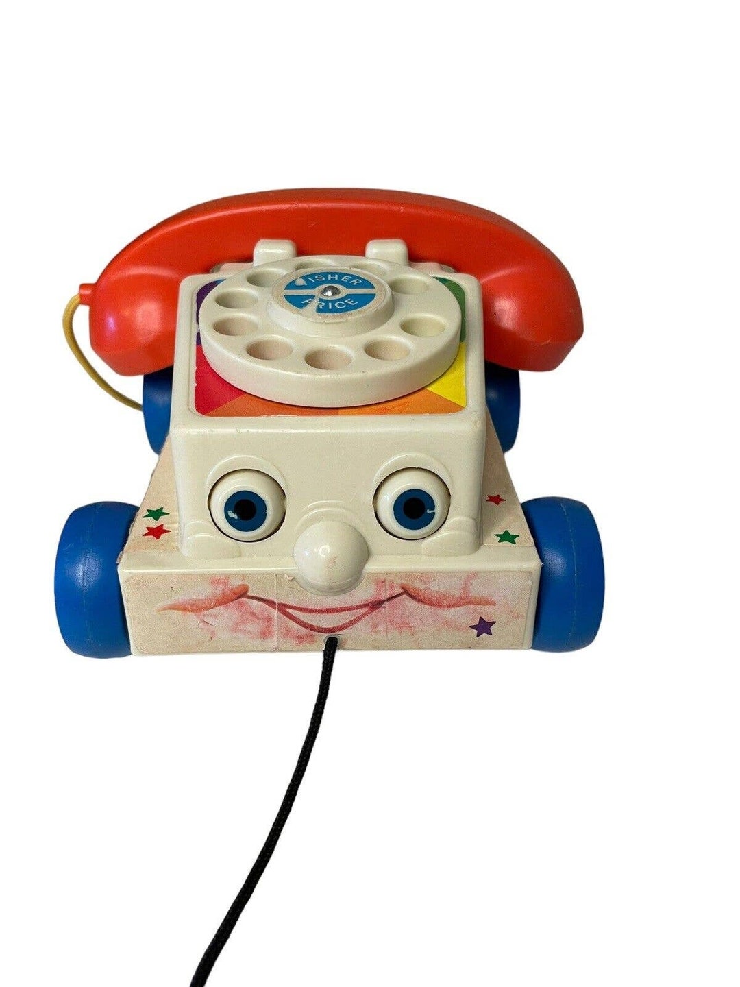 Vintage 1960’s Fisher Price Chatter Telephone Pull Toy Moving Eyes ...