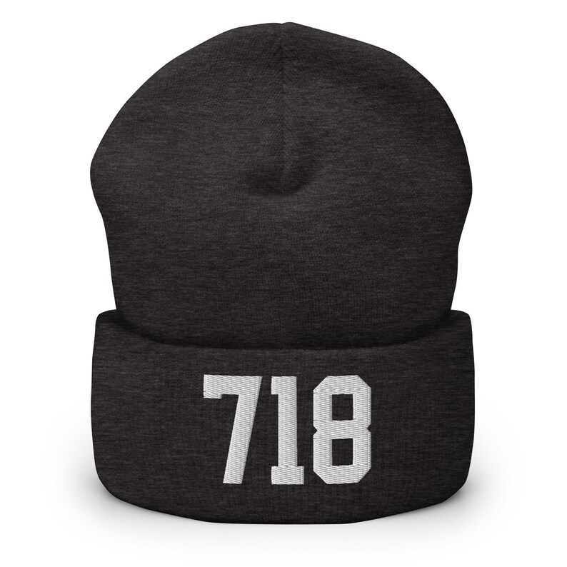 718 Area Code Da Bronx NYC New York City BK BX Brooklyn Cuffed Beanie ...