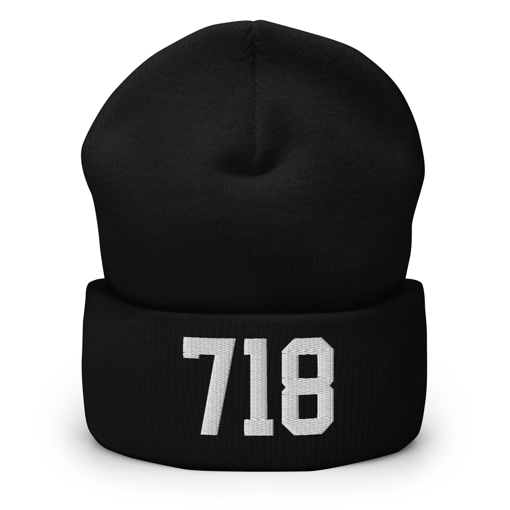 718 Area Code Da Bronx NYC New York City BK BX Brooklyn Cuffed Beanie ...