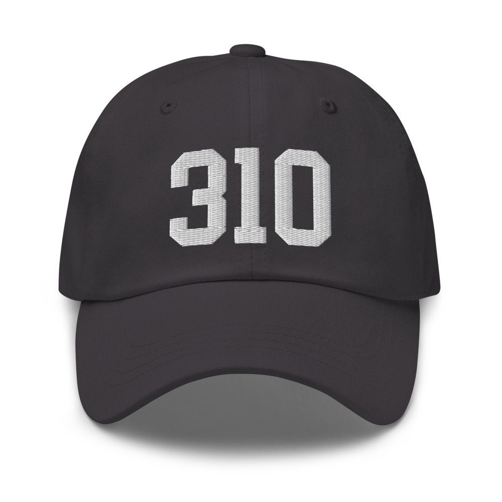 Dad Hat 310 Area Code Los Angeles California Embroidered Unisex Men's ...