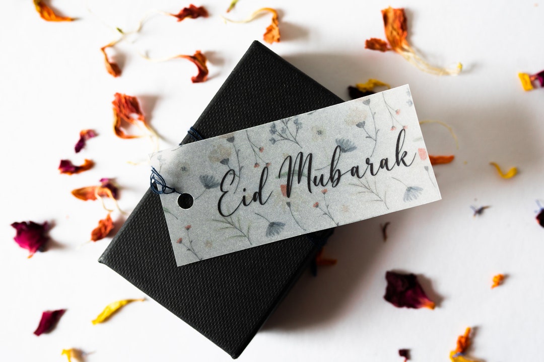 Eid Mubarak Wildflower Gift Tags | Set of 10 | Personalised Gift Tags ...