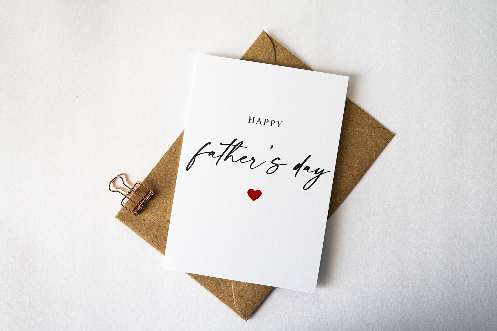 Heart Father's Day Card Happy Father's Day Card | Etsy