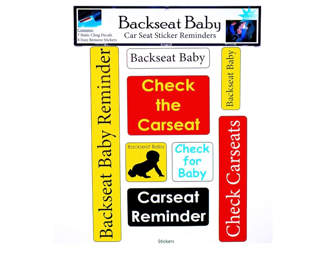 Baby in Car Seat Reminder Stickers & Decals for Baby and Infant Safety ...