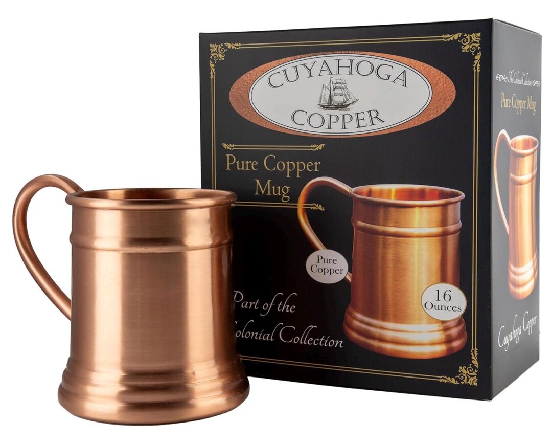 Premium Pure Copper Beer & Drink Mug - 16 Oz Handcrafted, Elegant ...