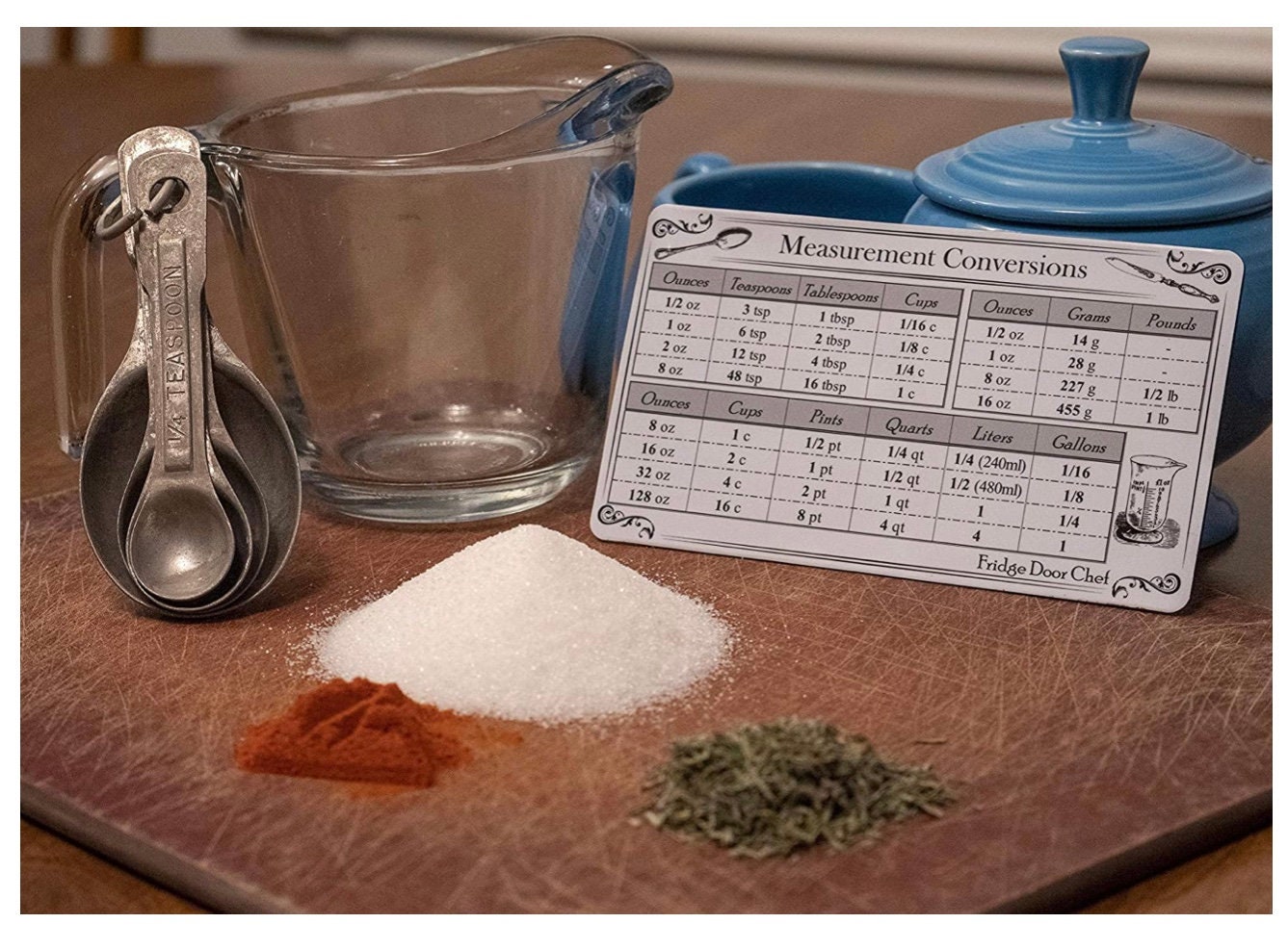 Fridge Door Chef Refrigerator Cooking Magnet- Kitchen Measurement ...