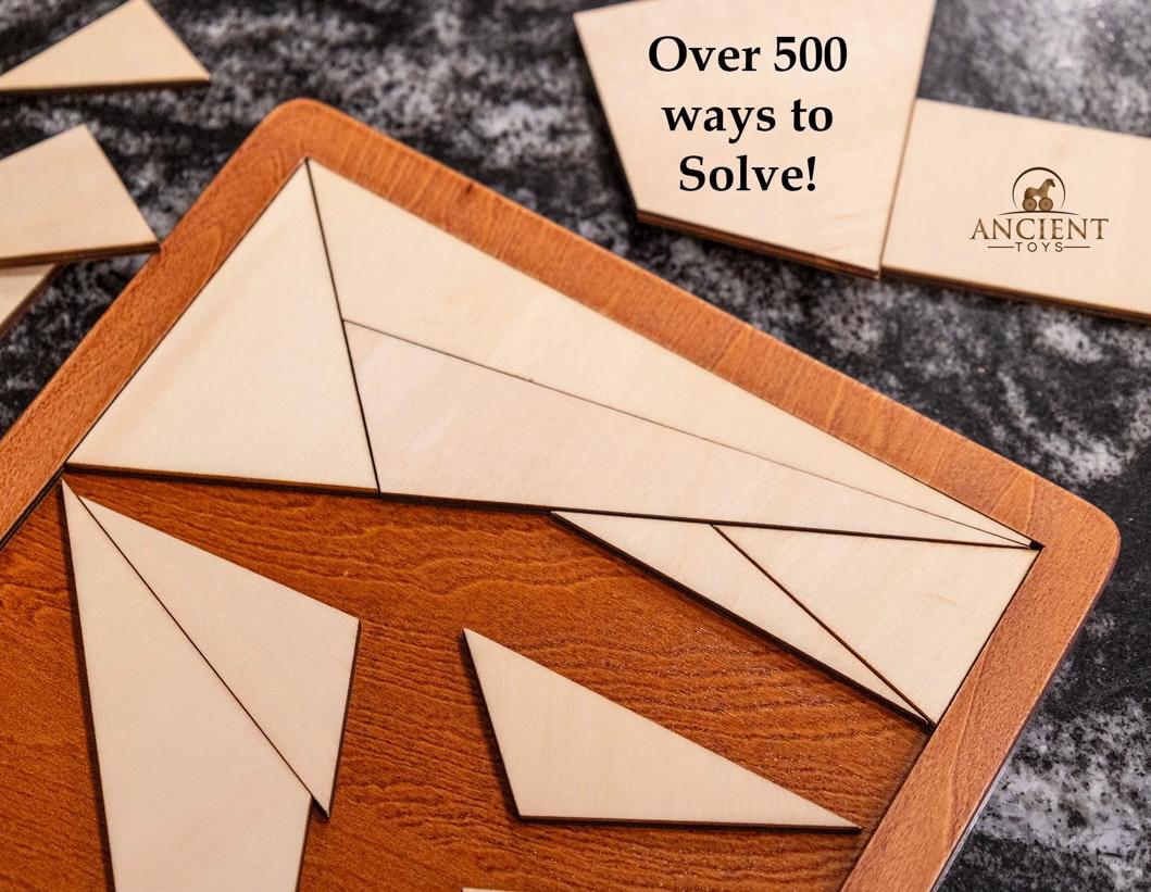 The WORLD’S OLDEST PUZZLE – Archimedes Stomachion Puzzle. Wooden Brain ...