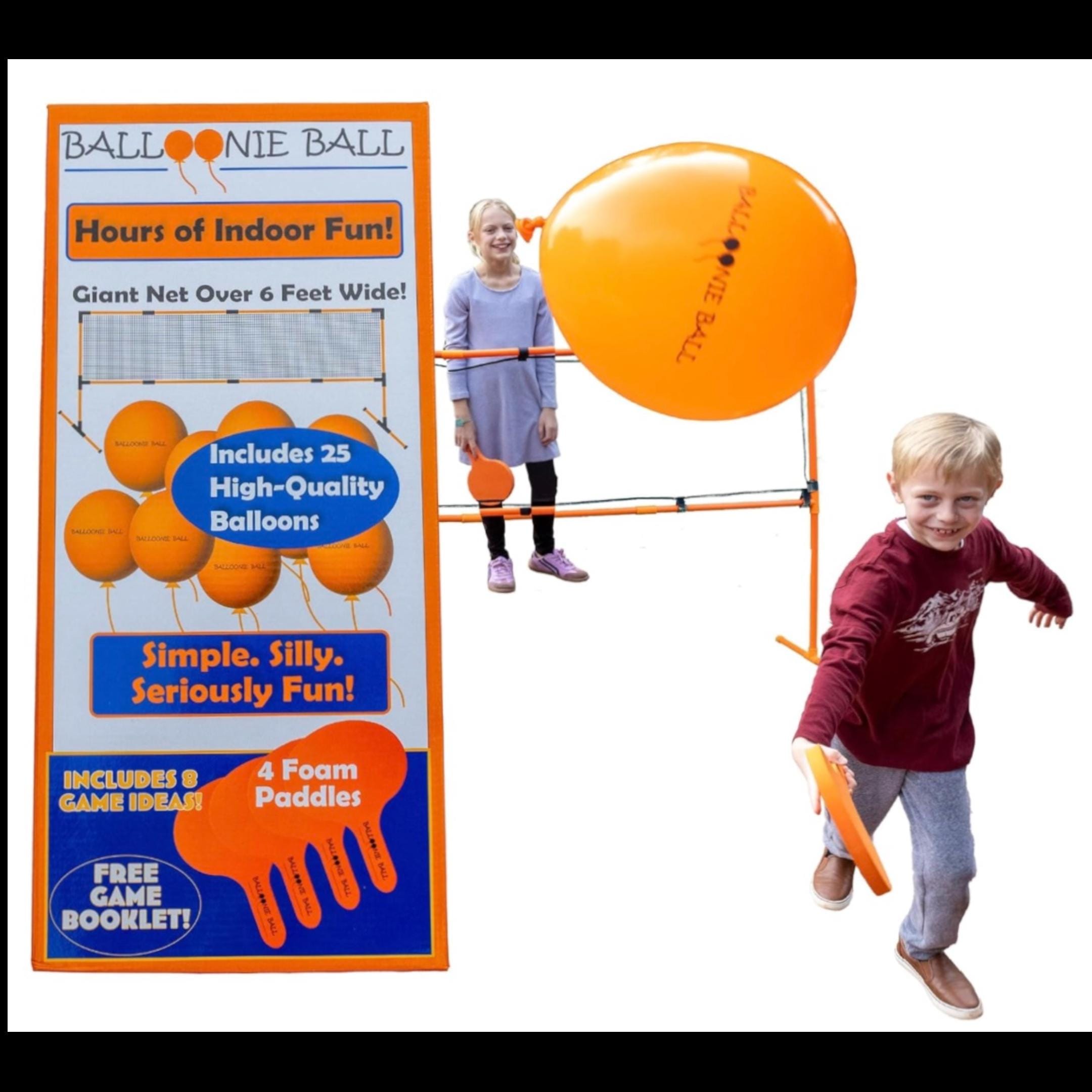 Balloonie Ball - Indoor Balloon Volleyball Game - Foam Paddles, Sturdy ...
