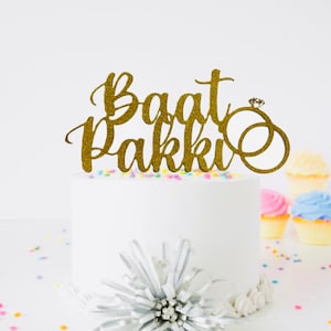 Baat Pakki Cake Topper, Pakistani Engagement Party, Pakistani Cake ...