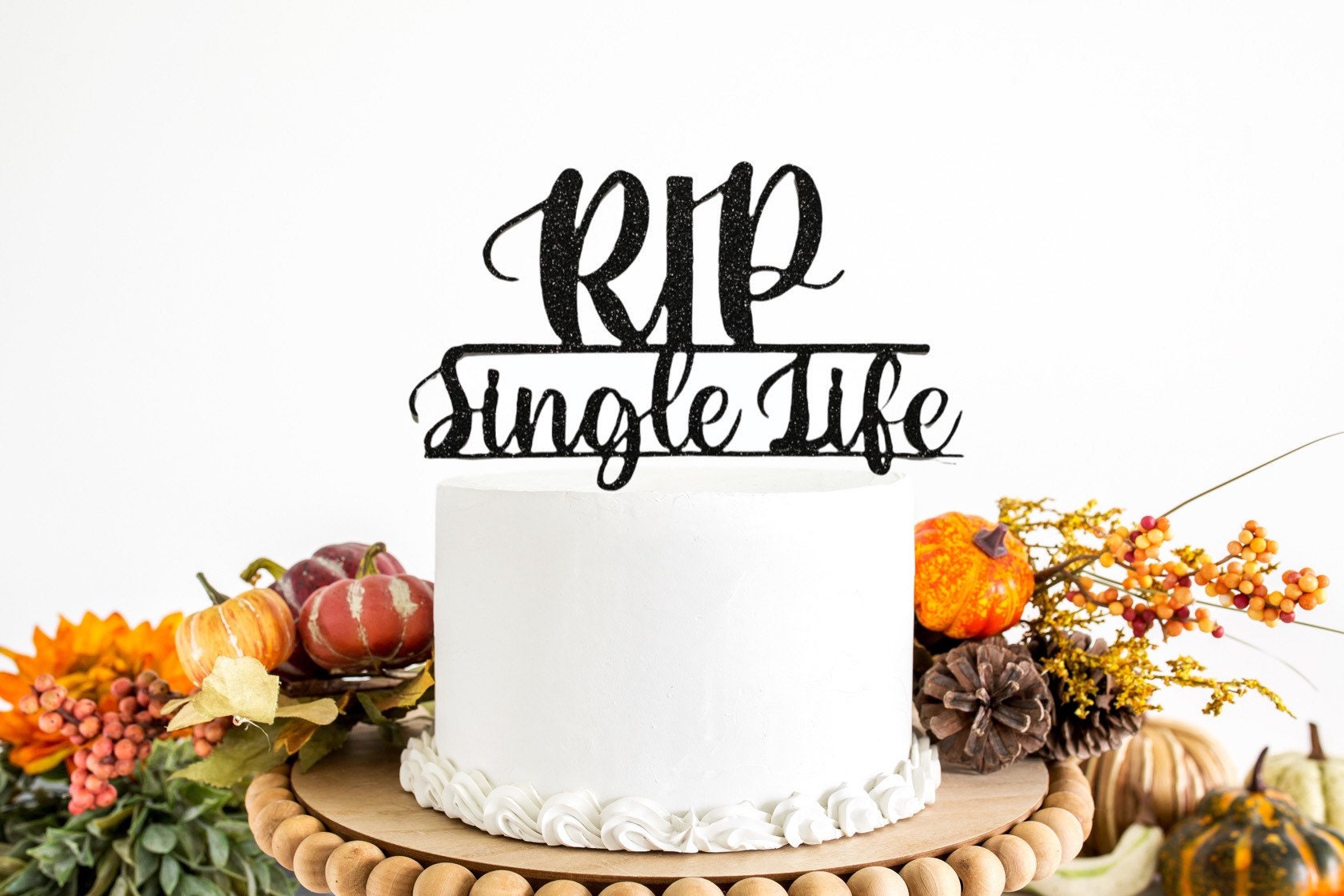 RIP Single Life Cake Topper Halloween Bridal Shower Gothic - Etsy