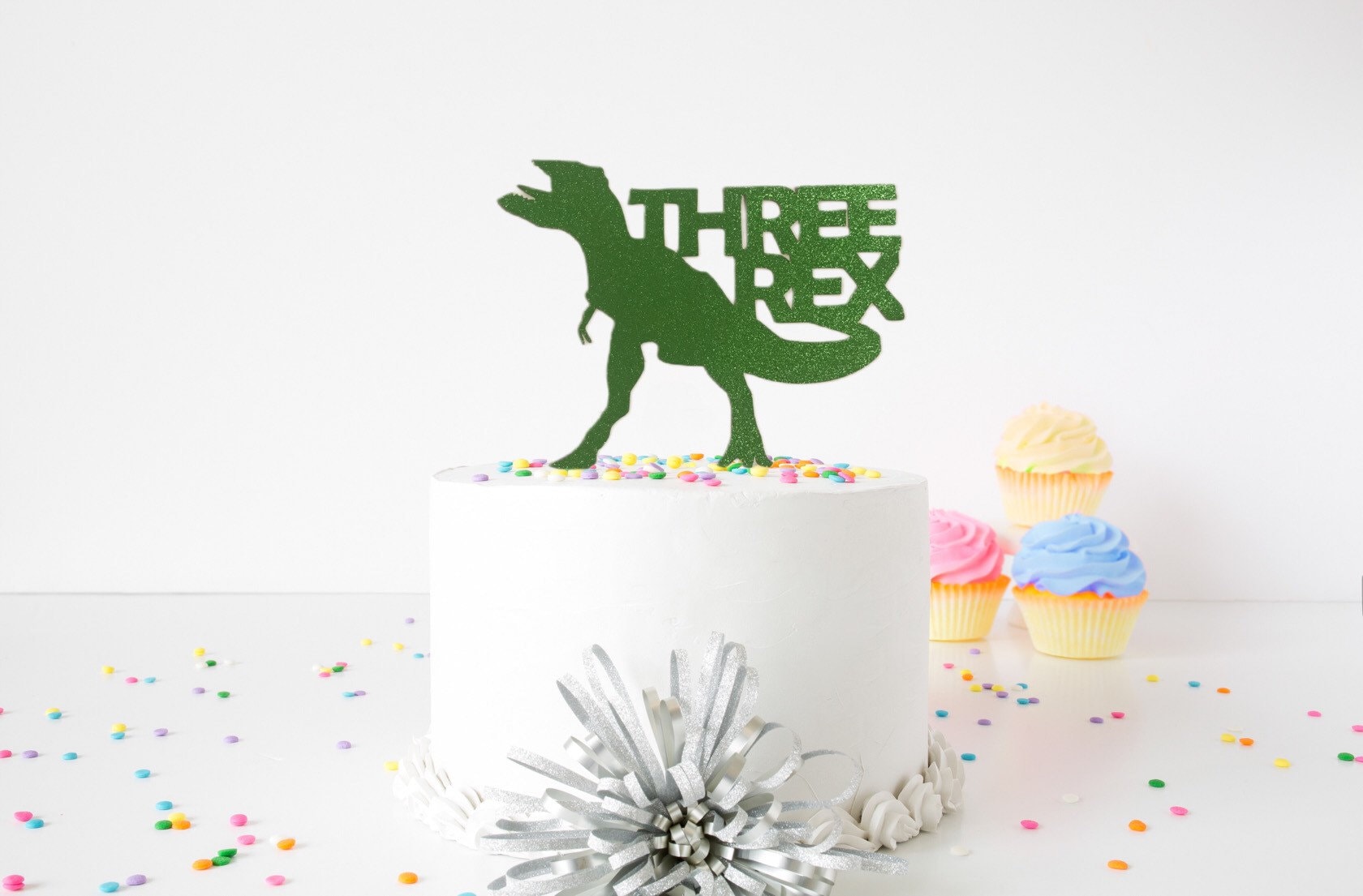 3 Rex Dinosaur birthday cake topper 3 rex cake topper | Etsy