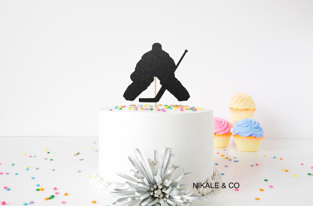Goalie Cake Topper, Goalie Birthday Decorations, Hockey Cake Topper ...