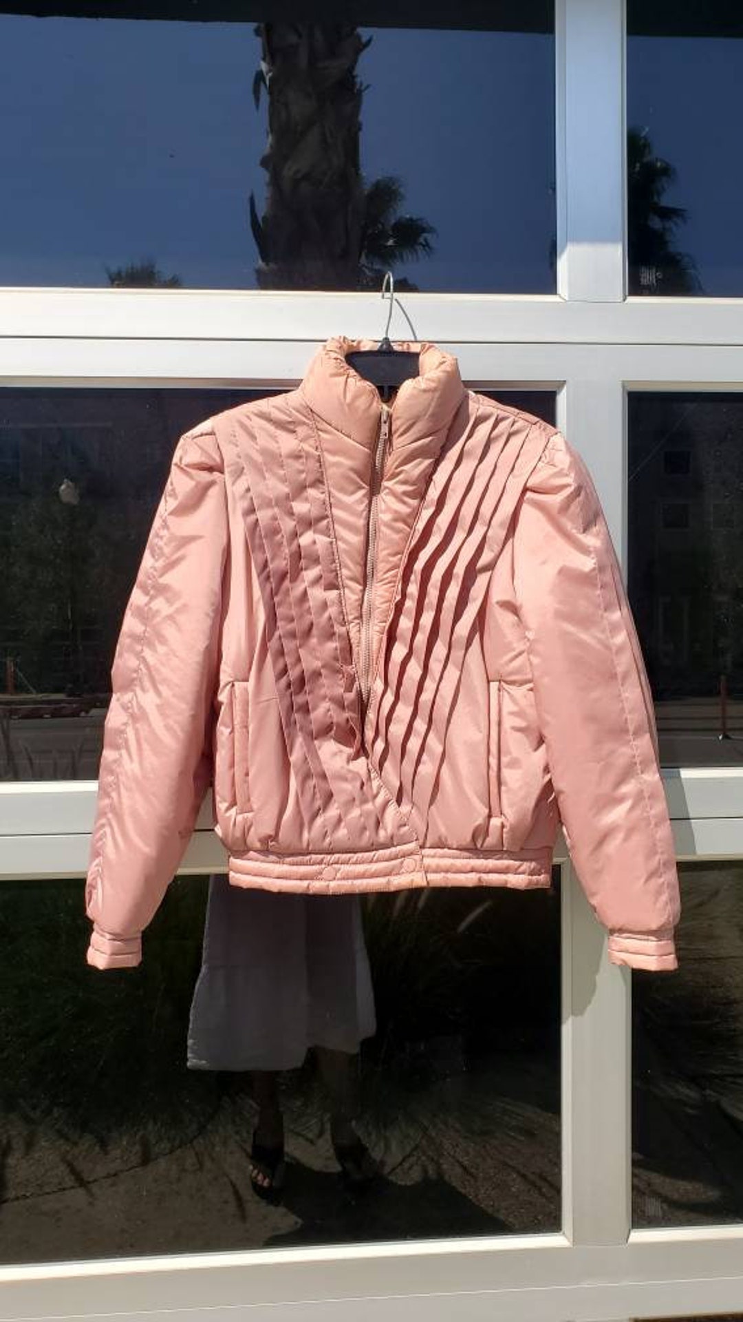 Vintage 80's Dusty Rose Puffer Jacket 80s Puffy Jacket - Etsy