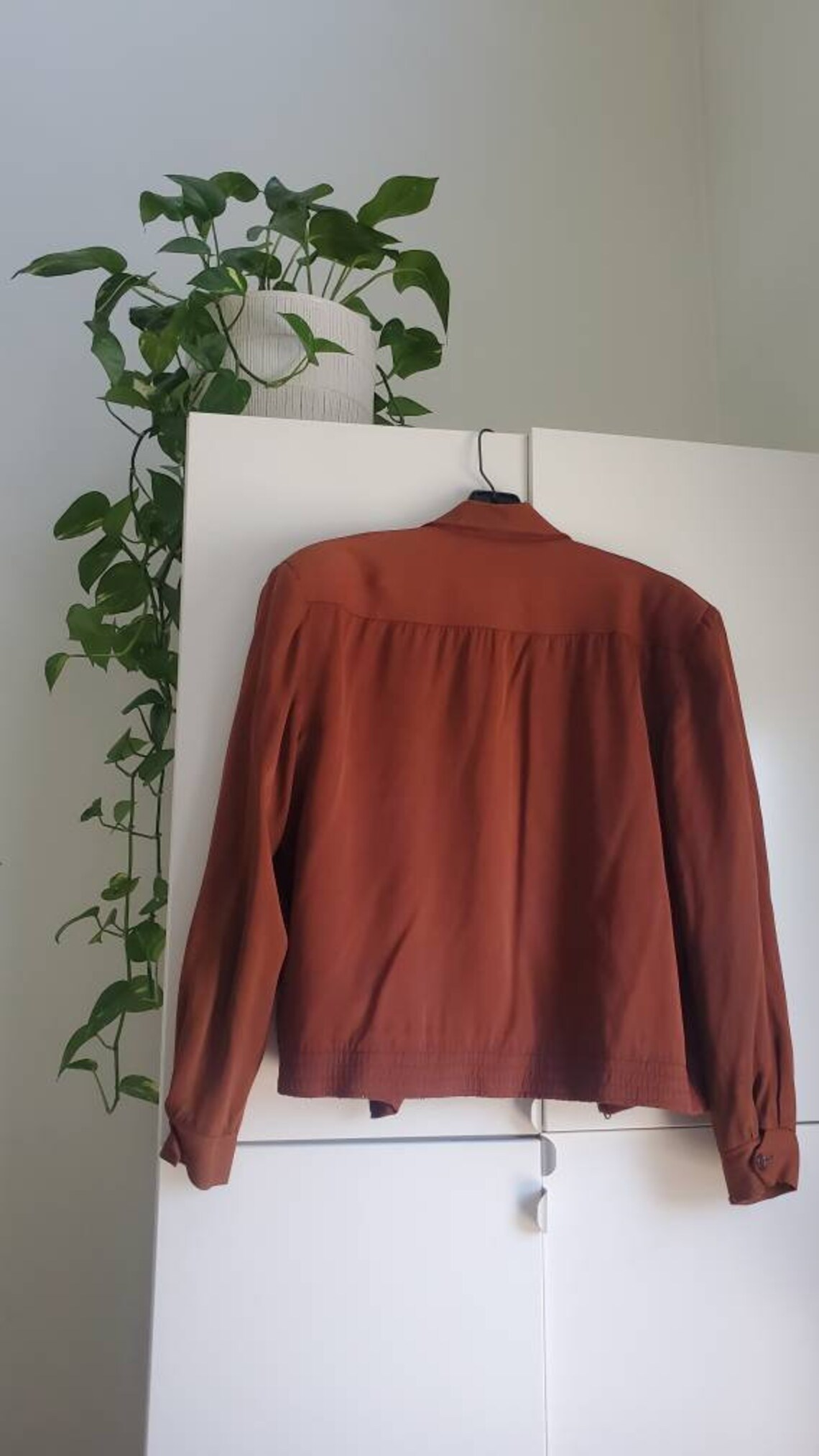 Vintage 40s 50s HERCULES Rust SEARS Gabardine Jacket Talon Ricky Large ...