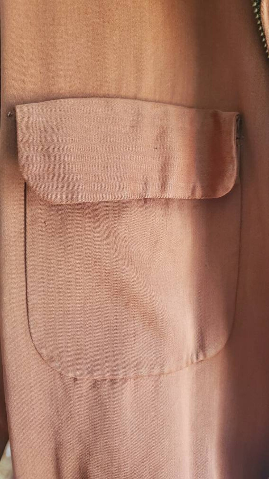 Vintage 40s 50s HERCULES Rust SEARS Gabardine Jacket Talon Ricky Large ...