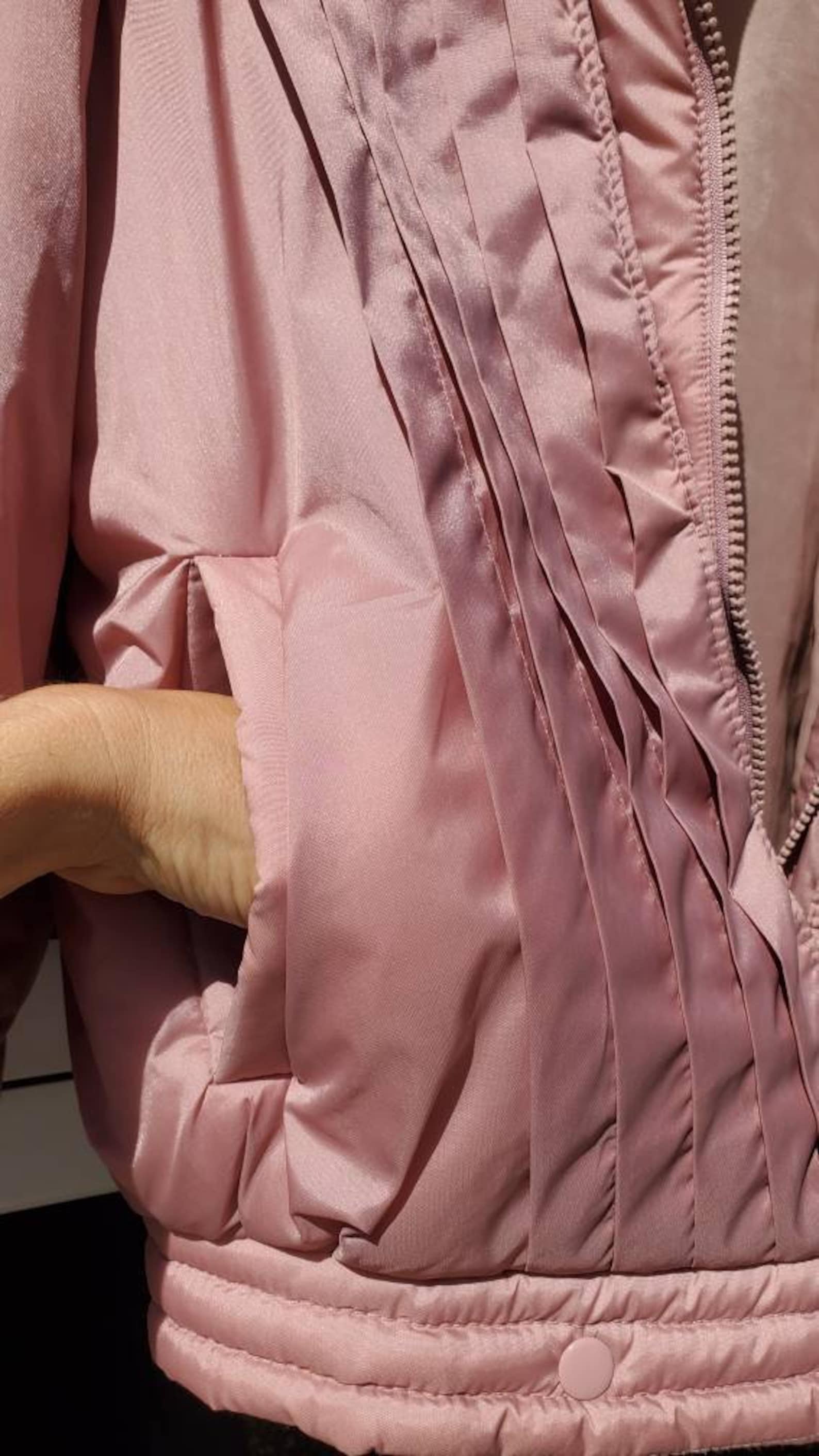 Vintage 80's Dusty Rose Puffer Jacket 80s Puffy Jacket Japan Harajuku ...