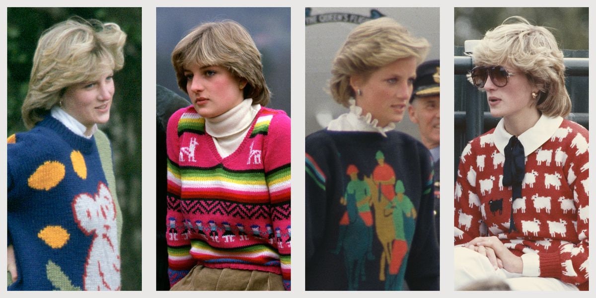 Vintage 1980s Princess Diana Sweater Scottie Dogs 3D 80s Oversized ...