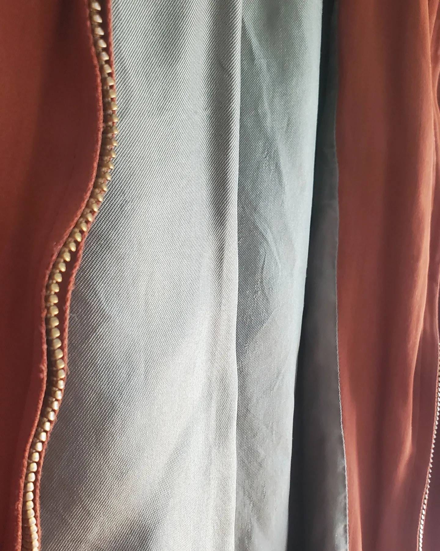 Vintage 40s 50s HERCULES Rust SEARS Gabardine Jacket Talon Ricky Large ...