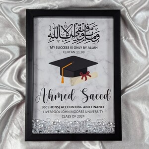 Personalised Islamic Graduation Frame Print - University, A Level, GCSE ...