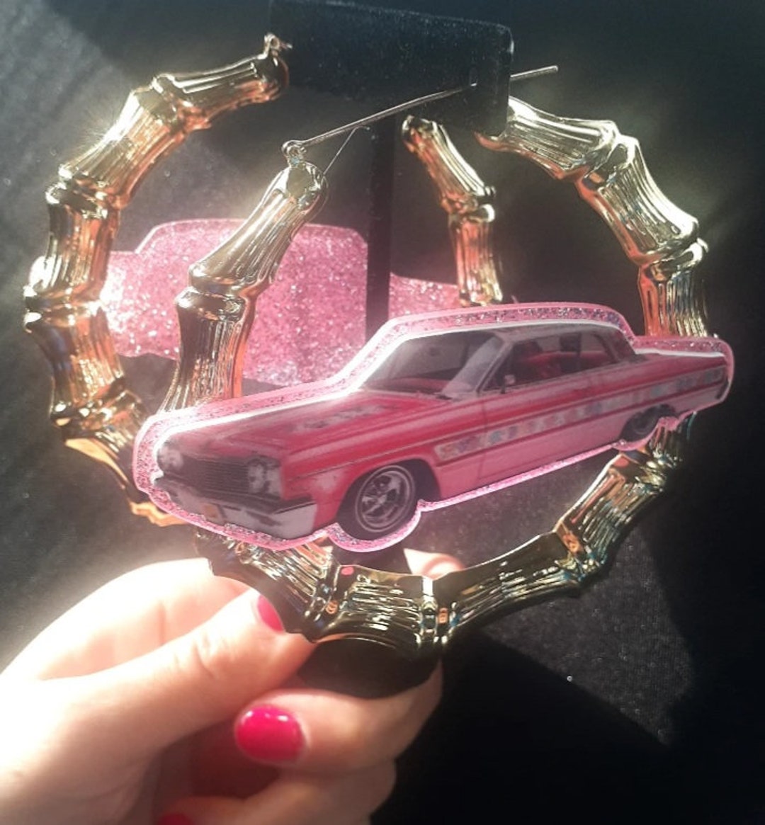 Pink Lowrider Hoops - Etsy