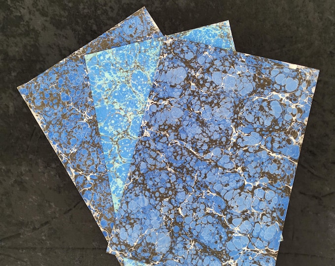 Handmade Marbled Paper for Bookbinding, Découpage and Paper Crafts ...
