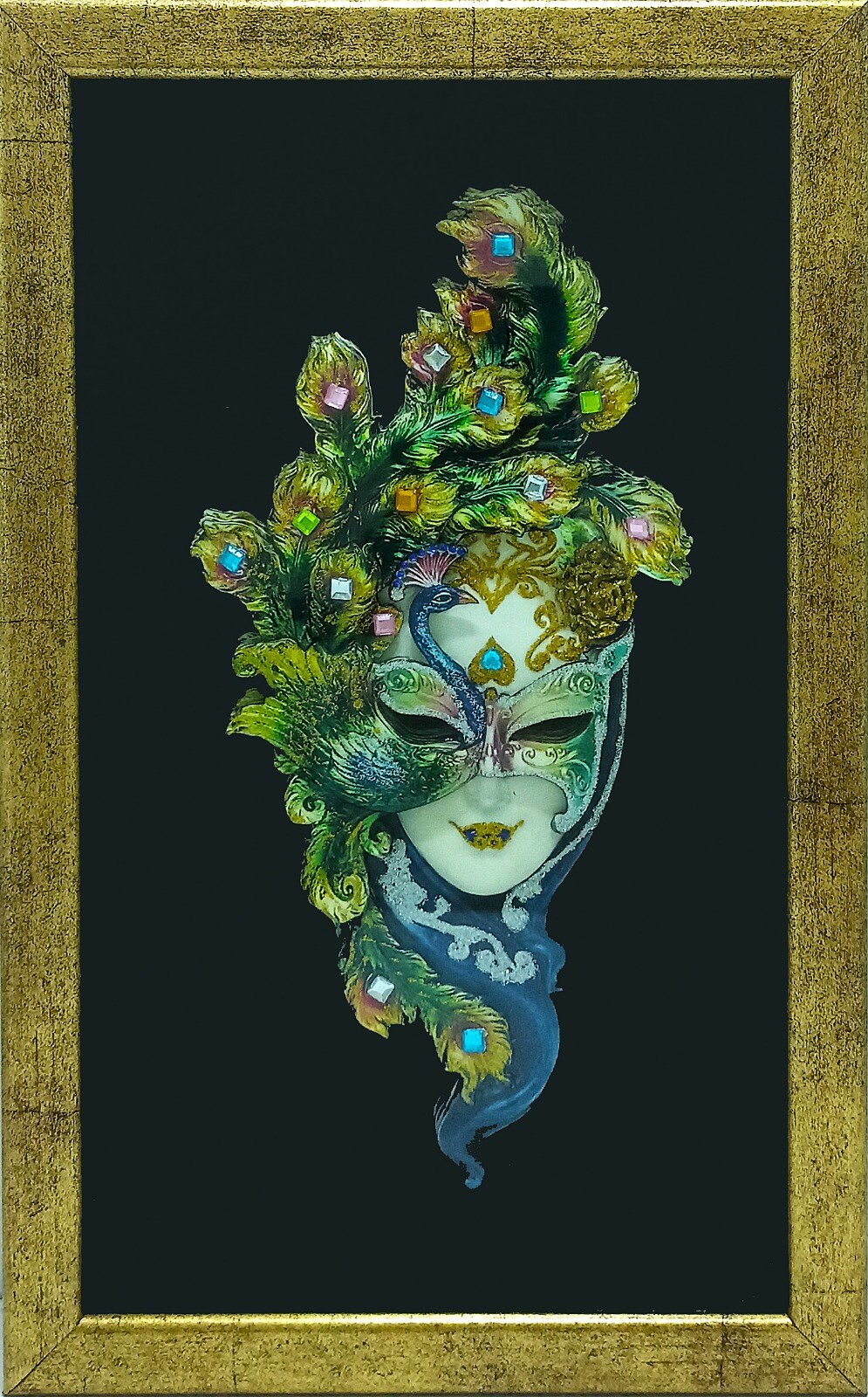 Paper Quill Art, Lady With Mask Wall Art, 3D Paper Relief, Handmade ...