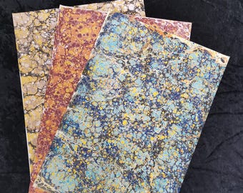 Handmade Marbled Paper for Bookbinding, Découpage and Paper Crafts ...