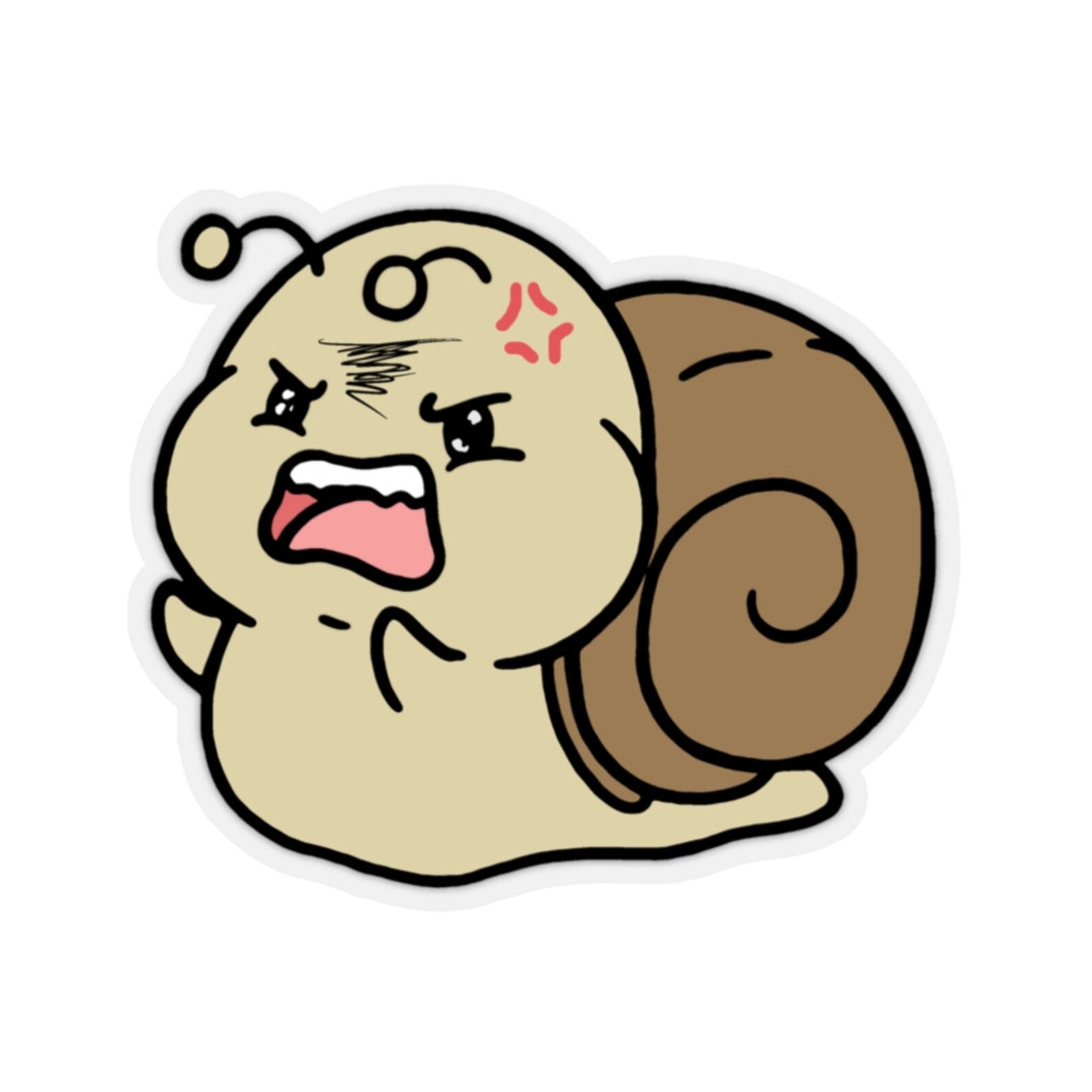Angry Snail Aminal Stickers Kiss-Cut Sticker | Etsy