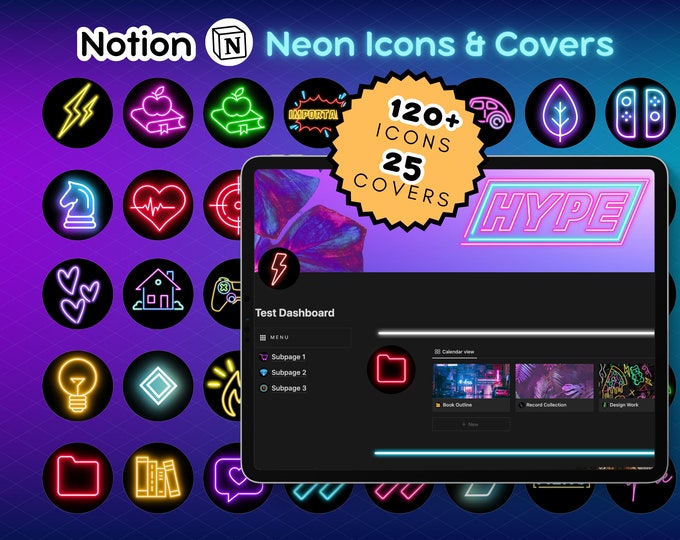 Notion Icons in NEON notion Covers, Notion Icons & Dividers, Gamer ... Notion Icons in NEON notion Covers, Notion Icons & Dividers, Gamer ...