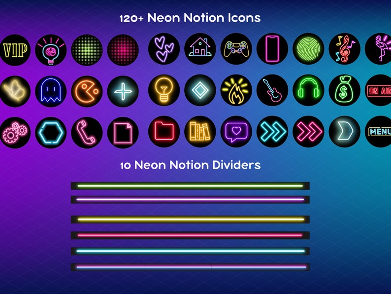 Notion Icons in NEON notion Covers, Notion Icons & Dividers, Gamer ... Notion Icons in NEON notion Covers, Notion Icons & Dividers, Gamer ...