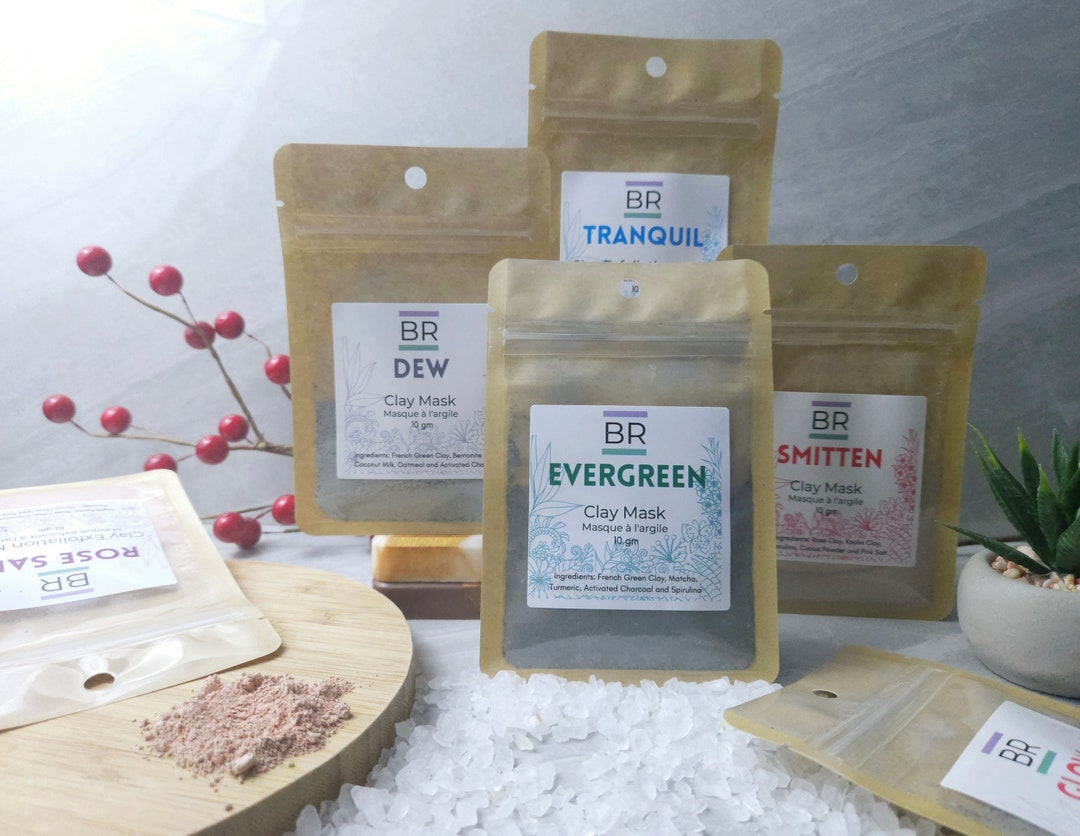 Natural Clay Face Mask 10g Pack All Natural and Non Toxic Blend I Multi ...