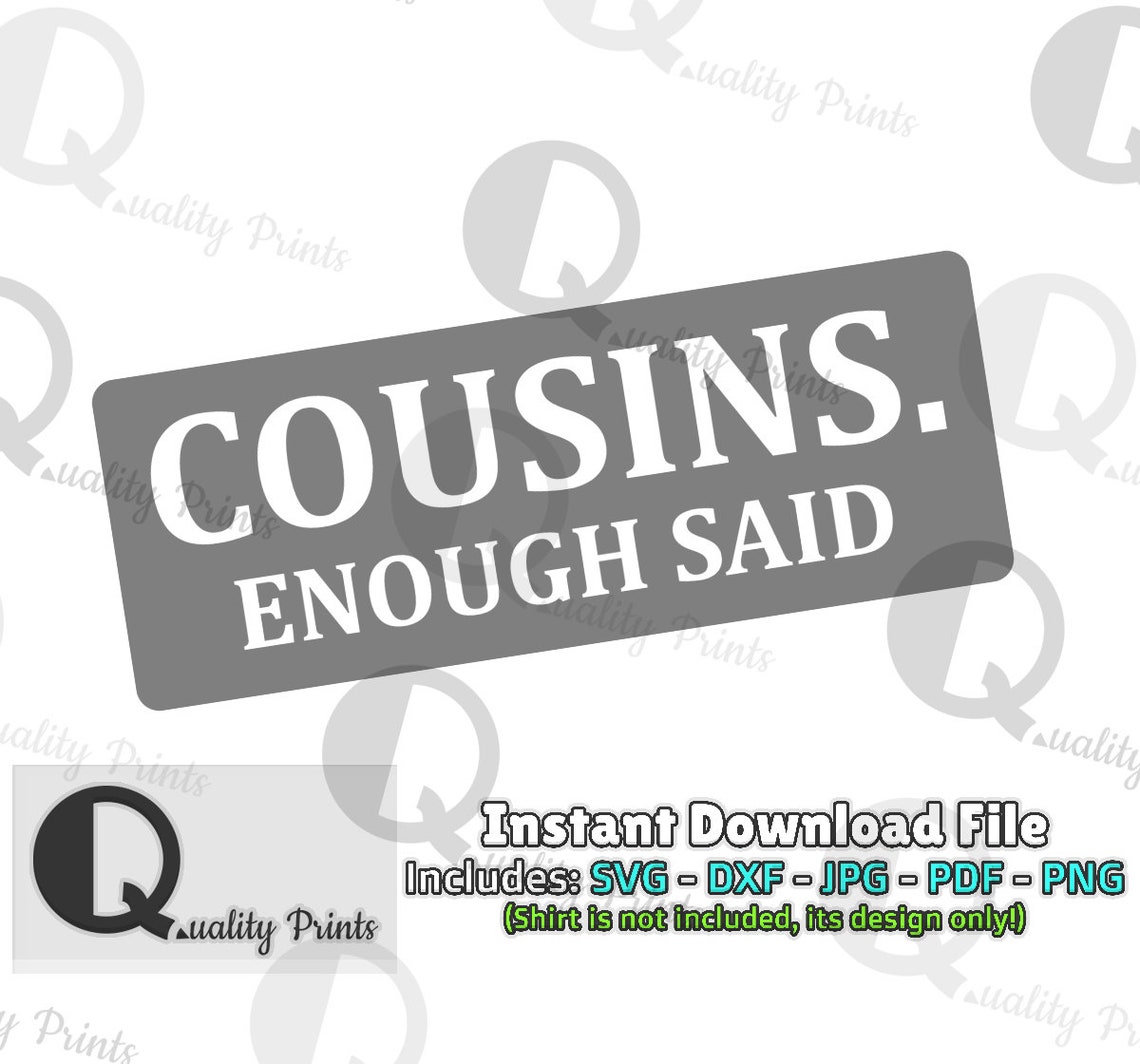 Cousins Family Reunion Family SVG Dxf Printing Iron on - Etsy