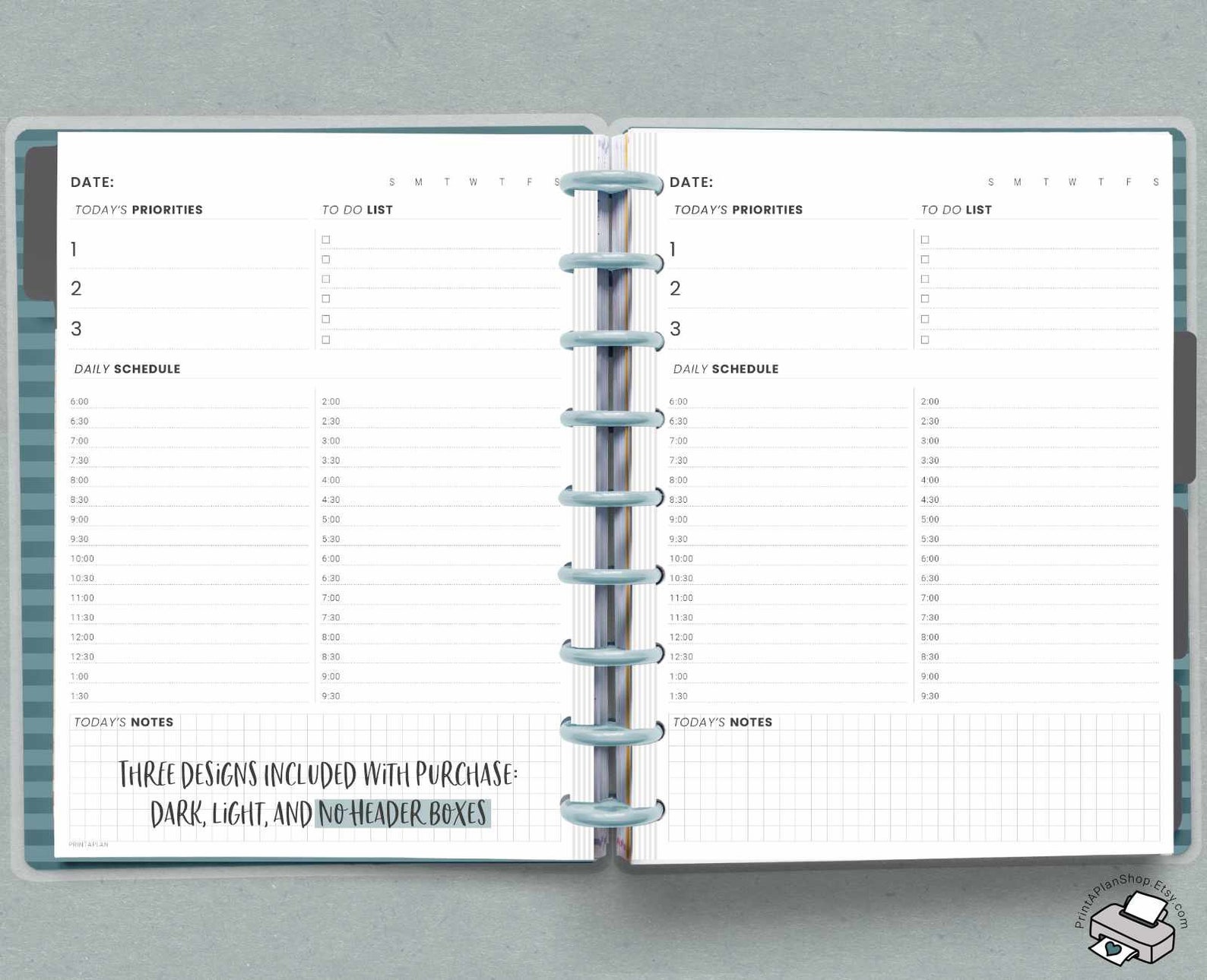 Printable Classic Happy Planner Inserts Daily Planner Pages - Etsy