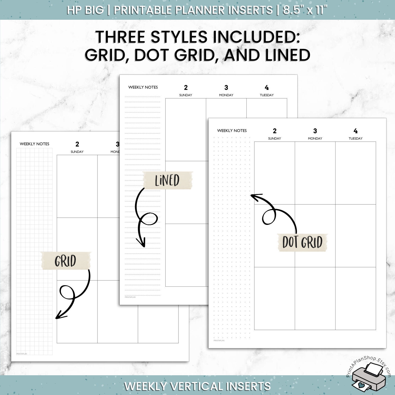 Editable BIG Happy Planner Vertical Inserts Printable Weekly - Etsy