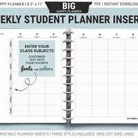 Blush & Ivy Academic Planner Pages | Personalized Study Organizer - Etsy