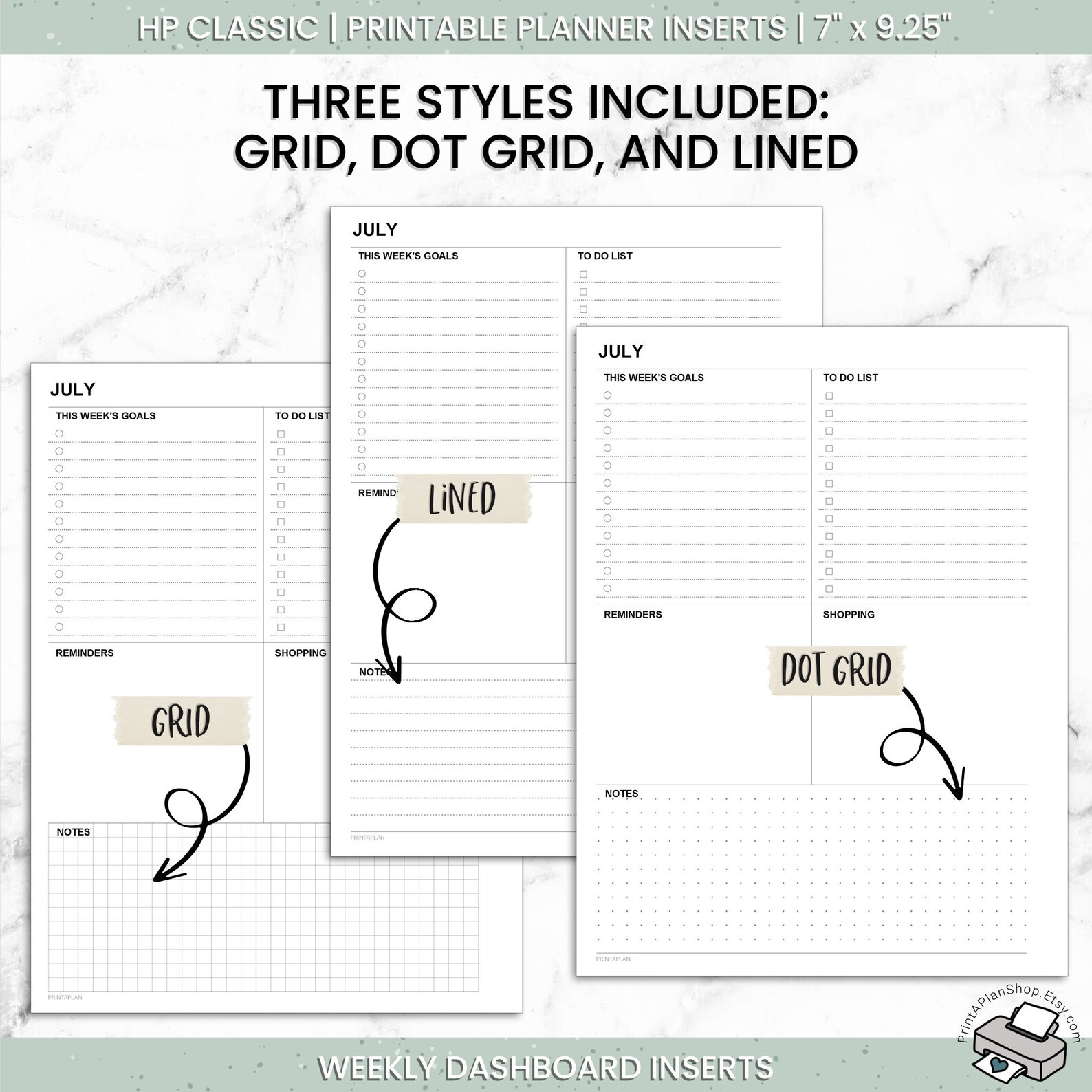 Editable Happy Planner Dashboard Layout: Weekly Inserts (digital ...