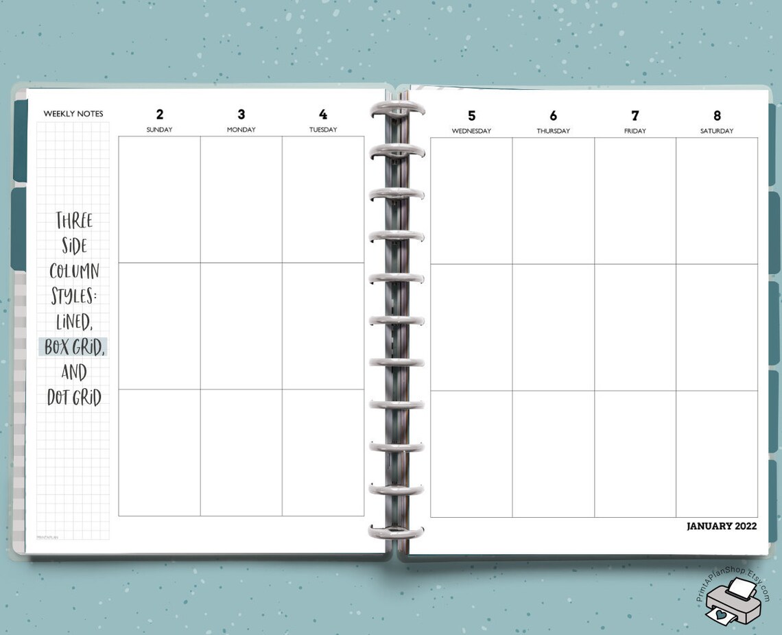 Editable BIG Happy Planner Vertical Inserts Printable Weekly | Etsy