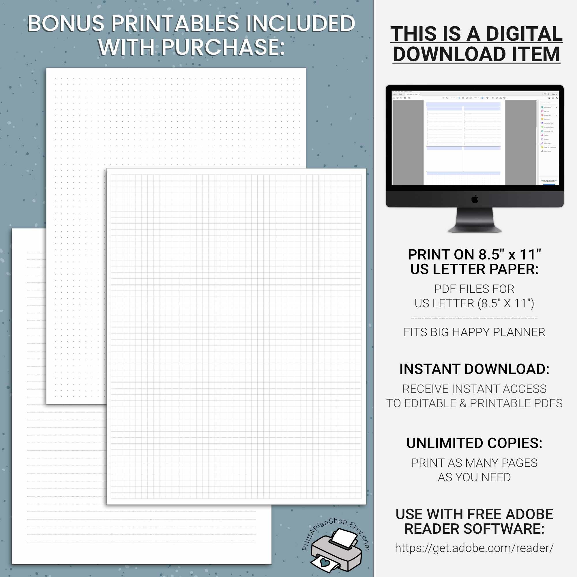 Editable BIG Happy Planner Dashboard Layout Printable Weekly - Etsy