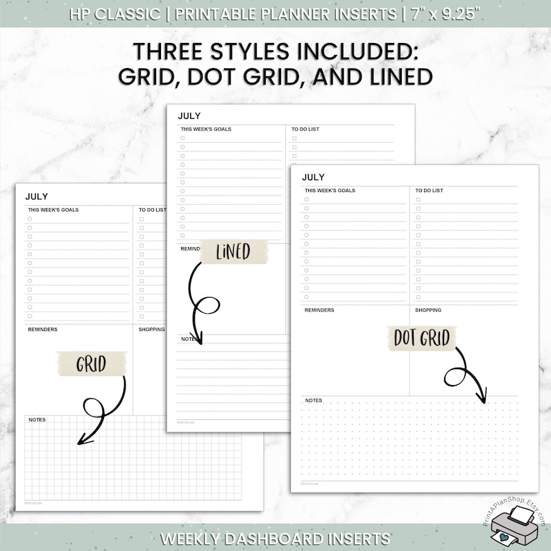 Classic Happy Planner Dashboard Layout: Editable Weekly Inserts ...