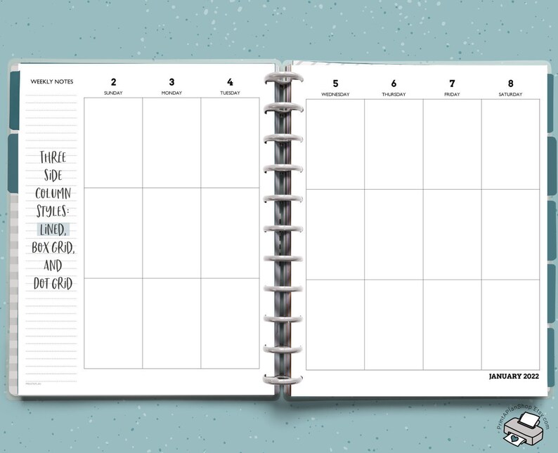Editable BIG Happy Planner Vertical Inserts Printable Weekly | Etsy